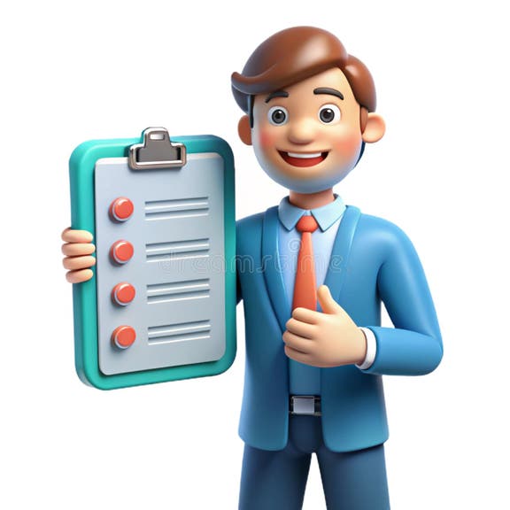 Man Holding a Checklist Notebook with Written To Do List. 3D Render ... Man Holding a Checklist Notebook with Written To Do List. 3D Render ...