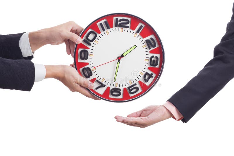 Man holding clock hands. stock image. Image of deadline - 33828645
