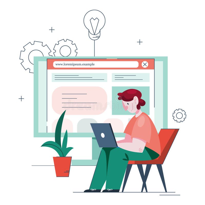 How To Create a Website. Web Banner Concept Stock Vector - Illustration ...