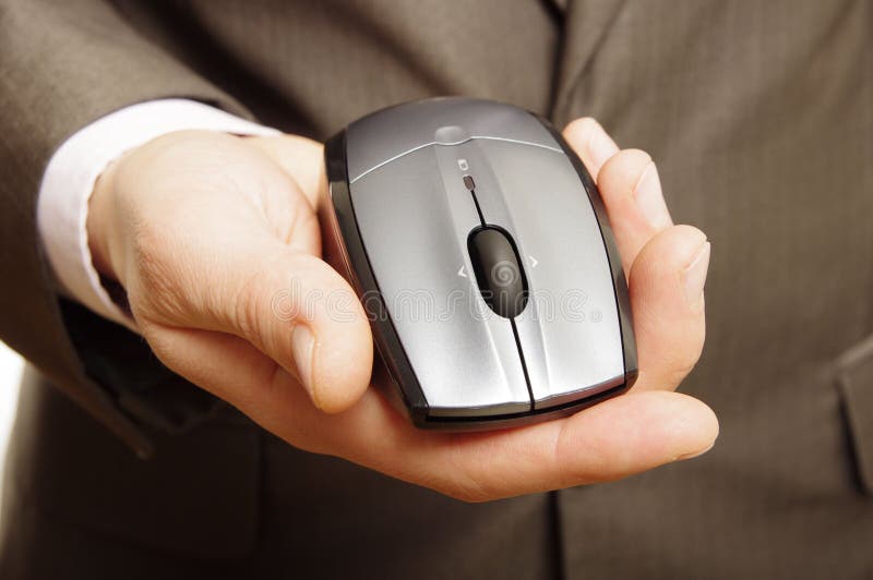 Man holding computer mouse stock photo. Image of mouse - 24300958
