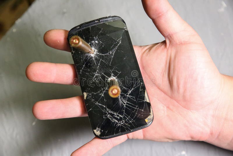 Man is Holding a Gun with Bullet Flying from it. Isolated on White ...