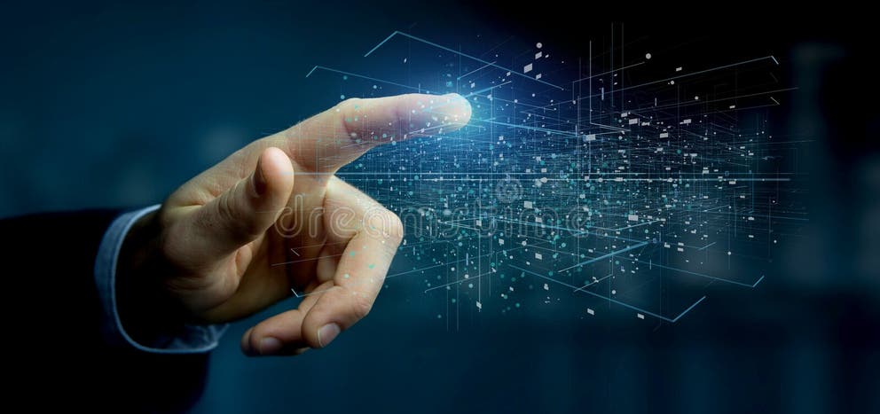 Man Holding Data Binary Cloud 3d Rendering Stock Image - Image of holding, program: 118088167