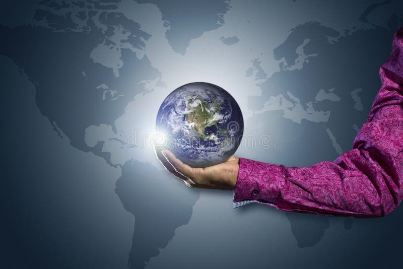 Man Holding Earth in Hand Concept Stock Image - Image of global ...