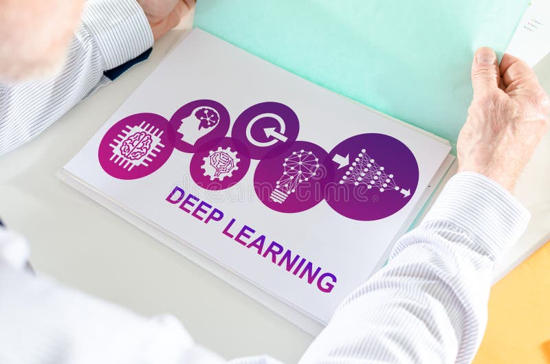 Deep Learning Concept on a Paper Stock Photo - Image of processor ...