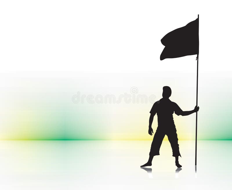 Person Waving Checkered Flag Stock Vector - Illustration of indie, flag ...