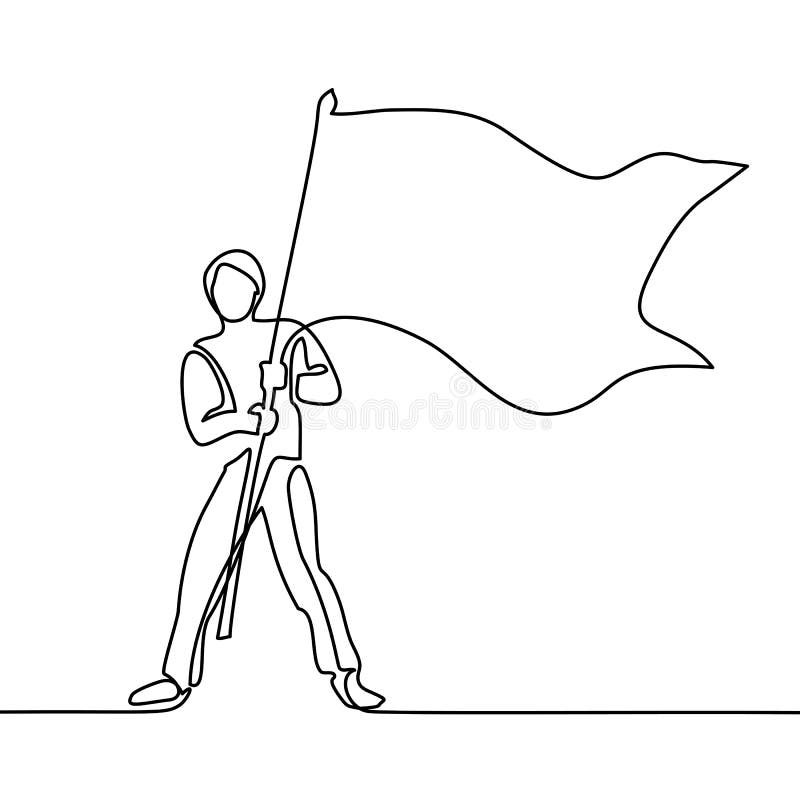Man Holding Flag Silhouette Stock Illustrations – 714 Man Holding Flag ...