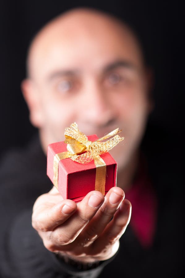 Man holding gift pack stock photo. Image of birthday - 28338754
