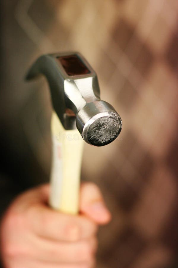 Man holding hammer stock image. Image of hammer, implements - 1795523
