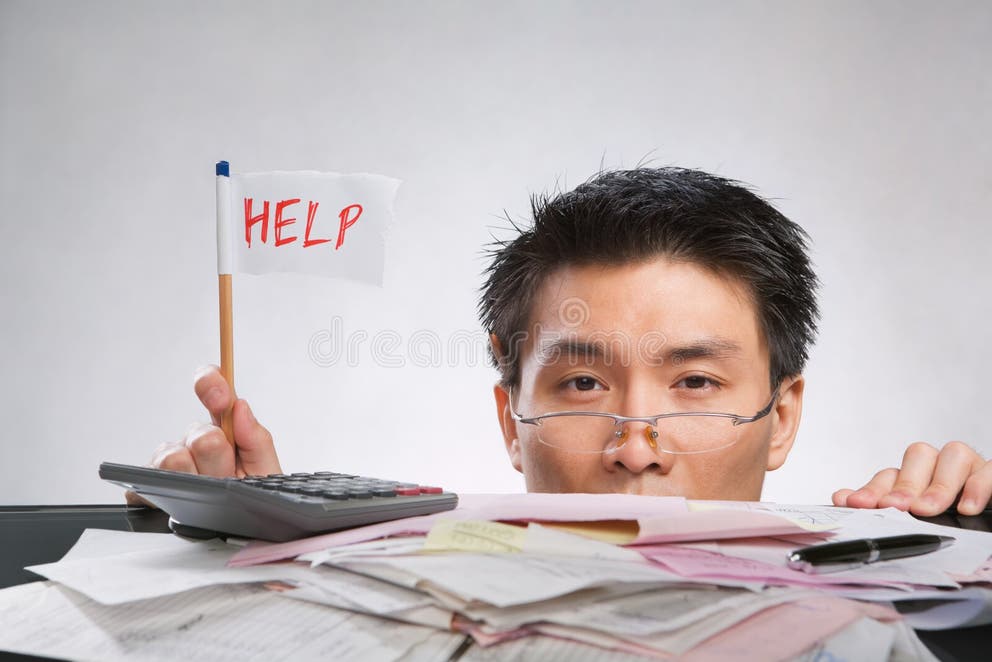 Man holding help flag stock image. Image of concept, people - 14523385