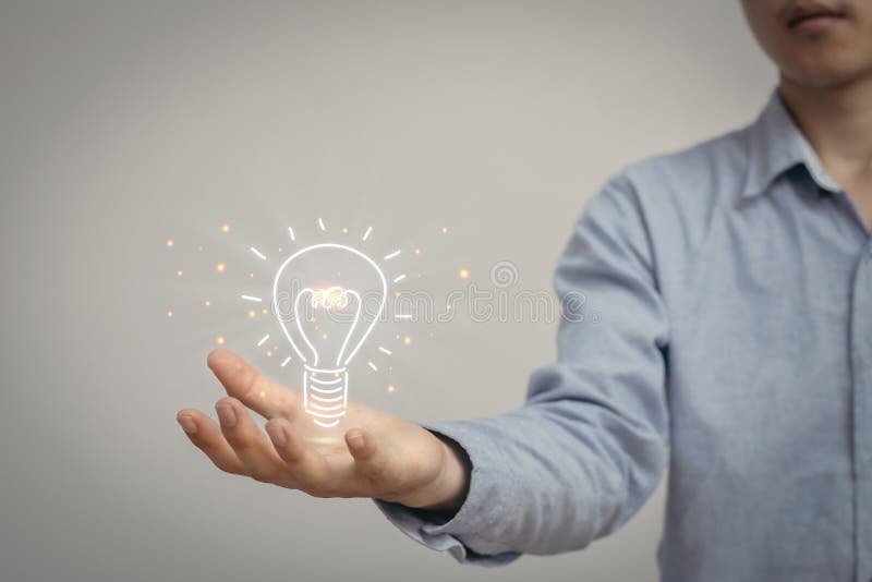 Light Bulb, New Ideas Idea Concept, Intelligence Stock Illustration ...