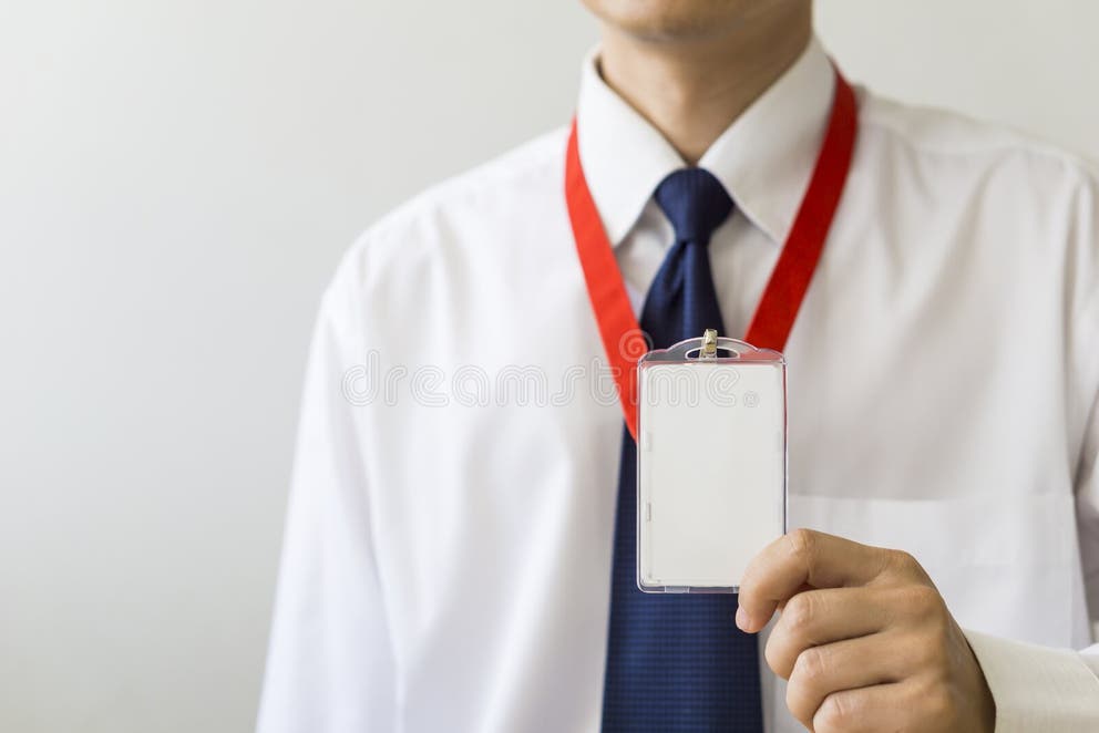 Man holding ID card stock photo. Image of accessibility - 89113720