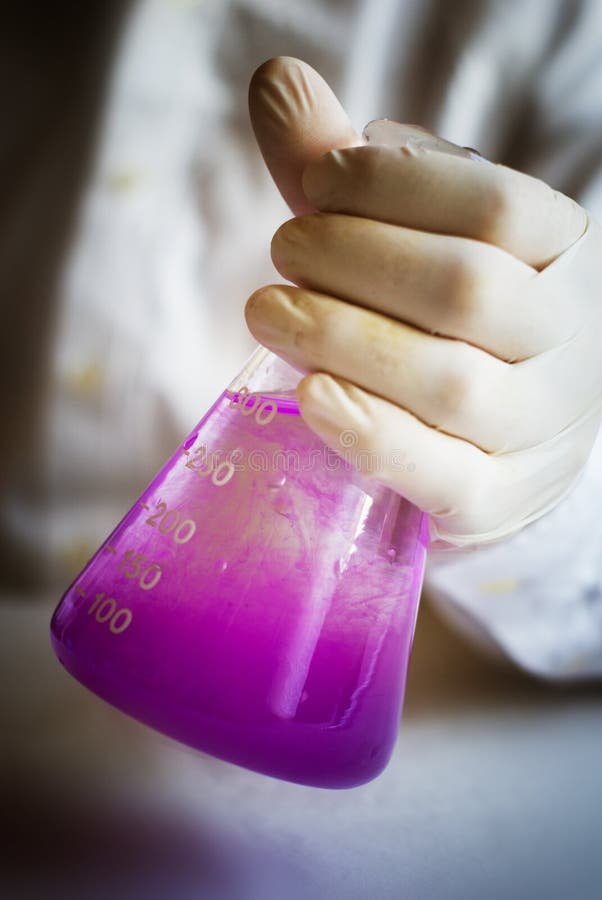 Laboratory Flask in Chemistry Pharmacy Research Stock Photo - Image of ...