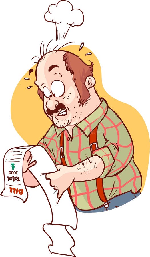 Man Holding Long Bill Vector Stock Illustration Stock Vector ...