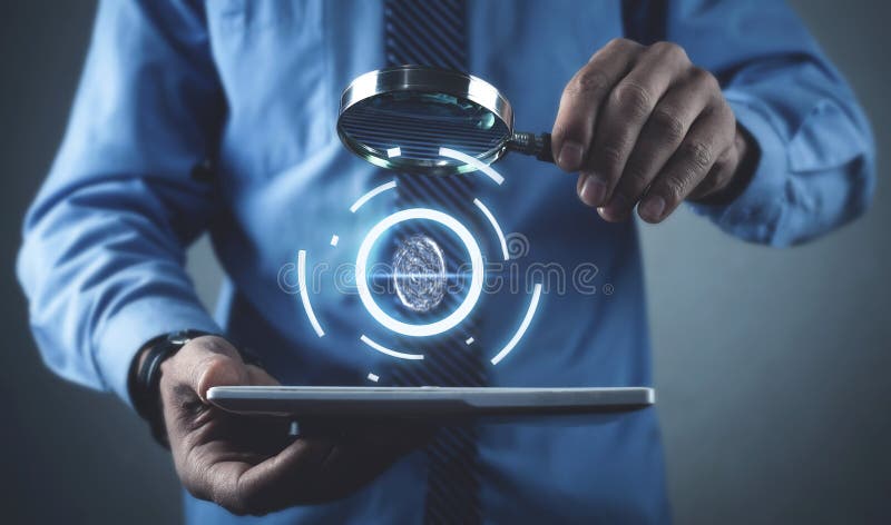 Magnifier and Information Word Stock Image - Image of application ...