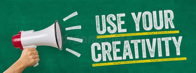 Use your creativity stock illustration. Illustration of inspirational ...