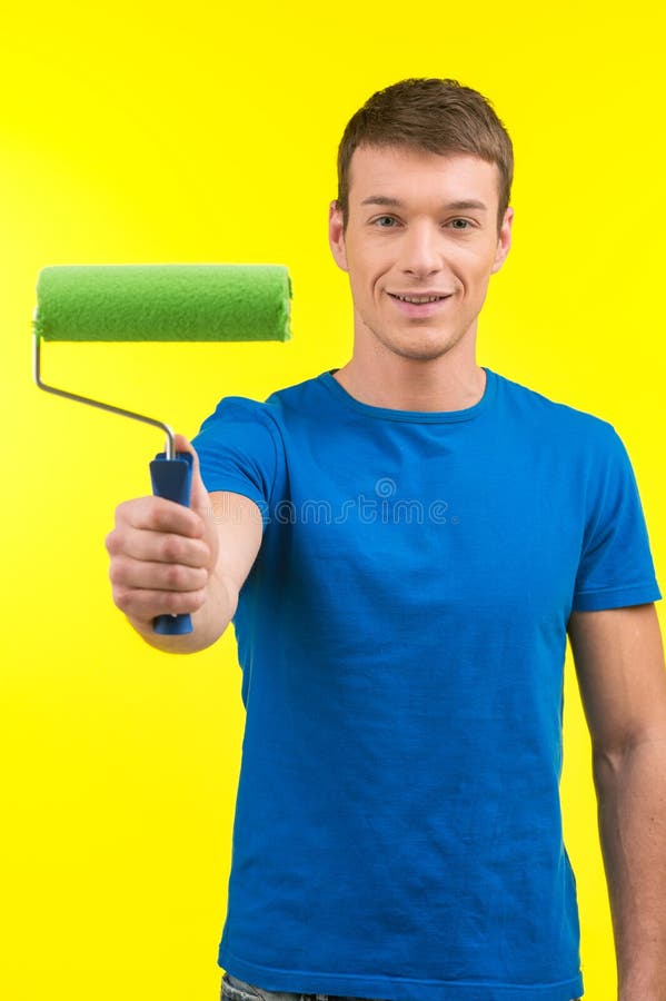 5,714 Handsome Man Paint Brush Stock Photos - Free & Royalty-Free Stock ...