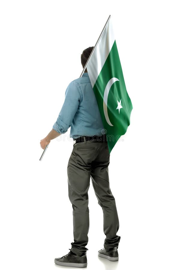 Man Holding Pakistan Flag White Background Stock Photos - Free ...