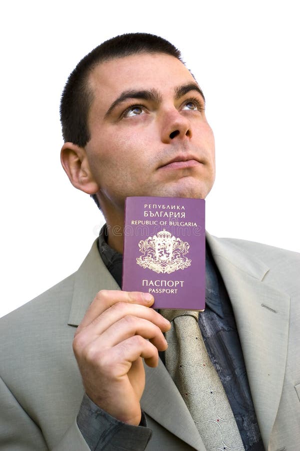 Man Holding Passport Looking Up Stock Images Image 17074134
