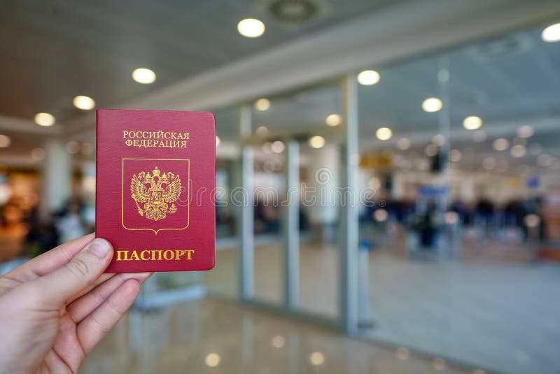 Passport of Russian Federation Stock Image - Image of holding, journey ...