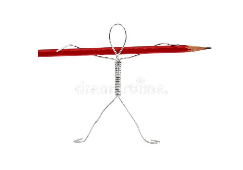 Man Holding Pencil stock photo. Image of letter, abstract - 153466998