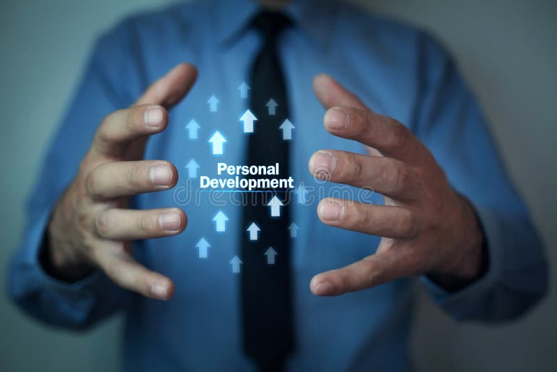 Man Holding Personal Development. Stock Image - Image of career, hand ...