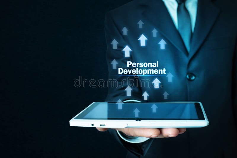 Man Holding Personal Development. Stock Image - Image of career, hand ...