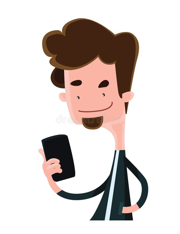 Cartoon Cell Man Phone Stock Illustrations 6 740 Cartoon Cell Man