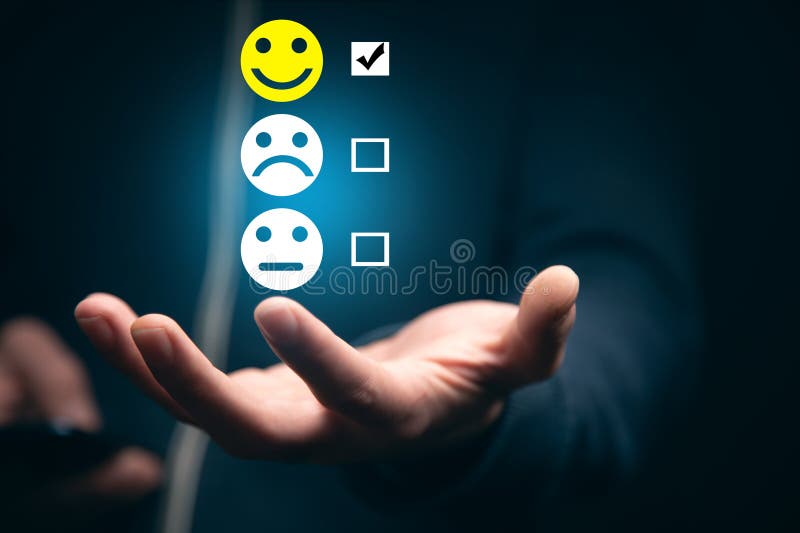 Man Holding Phone with Smile Face Icon Stock Image - Image of emoticon ...