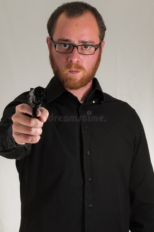 Man Holding a Pistol Gun stock photo. Image of istol - 37375014