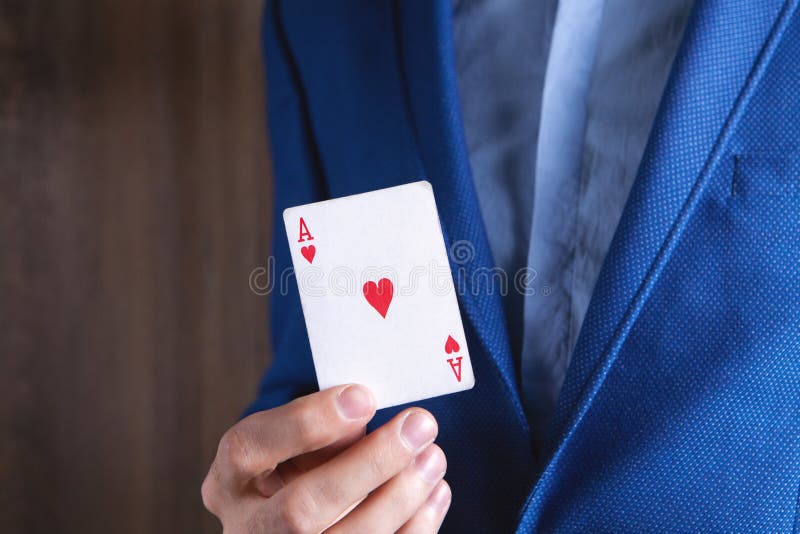 Man holding a playful card stock photo. Image of contract - 215016248