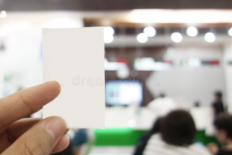 Man is Holding Queue Card in the Bank. Stock Image - Image of financial ...