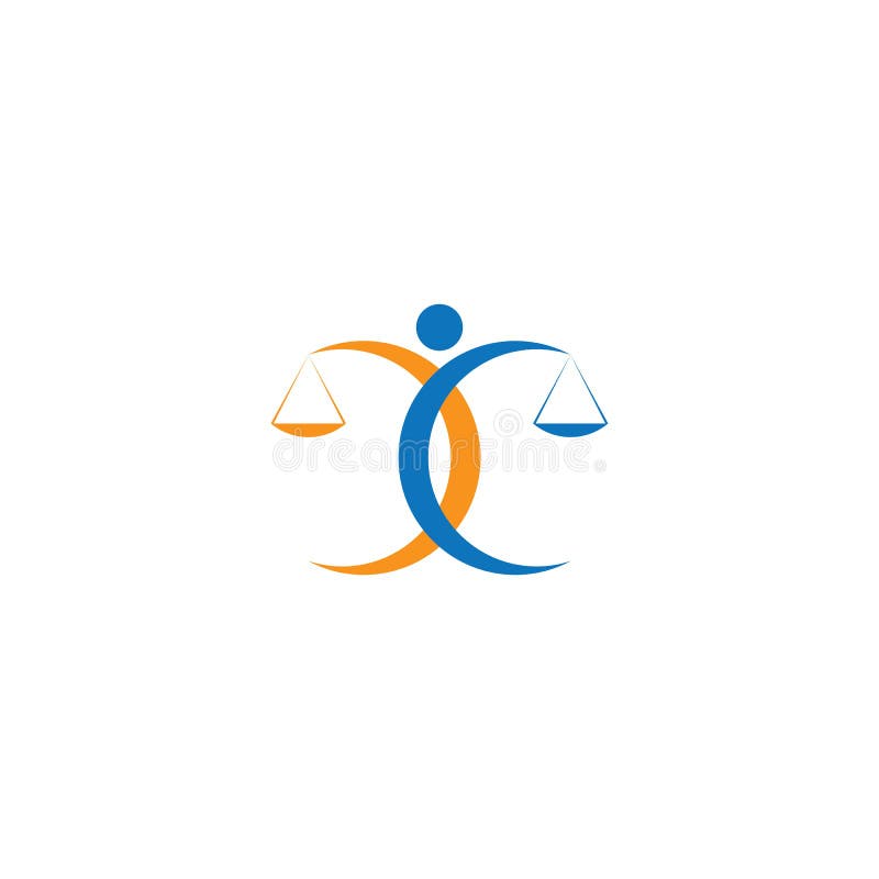 Man Holding Scales of Justice Logo Design Icon Vector Stock ...