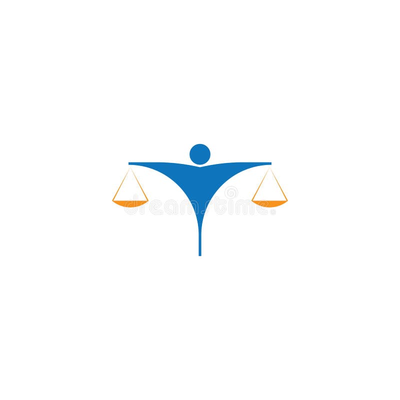 Man Holding Scales of Justice Logo Design Icon Vector Stock ...