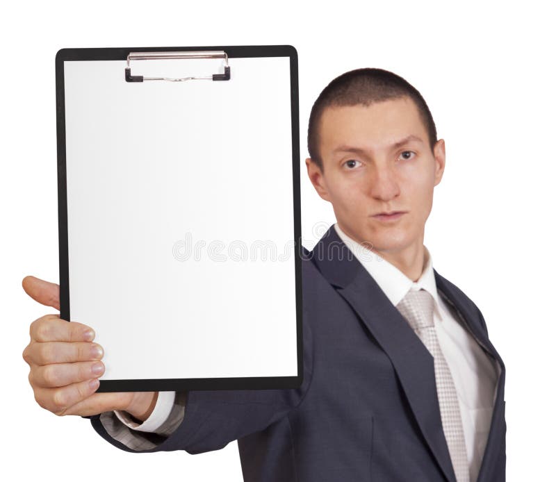 Man Holding a Sheet of Paper Stock Image - Image of sign, professional ...
