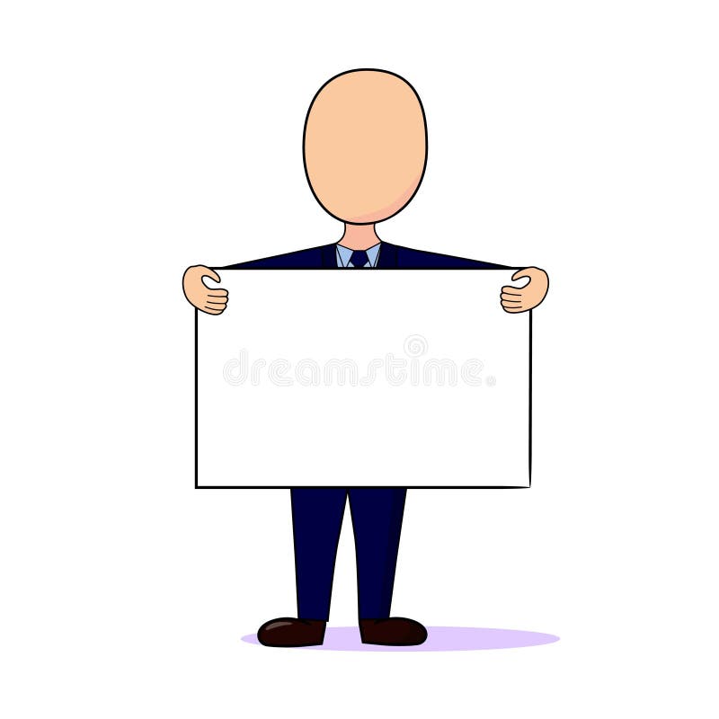 Man Holding Sign Stock Illustrations – 32,457 Man Holding Sign Stock ...