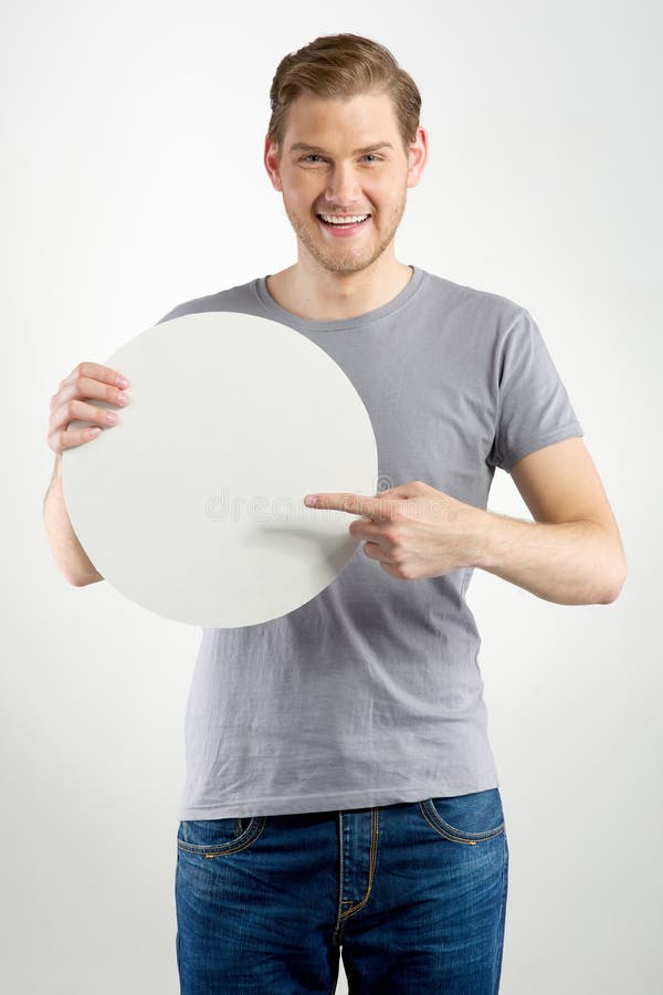 Man holding sign stock image. Image of advertisement - 40792997