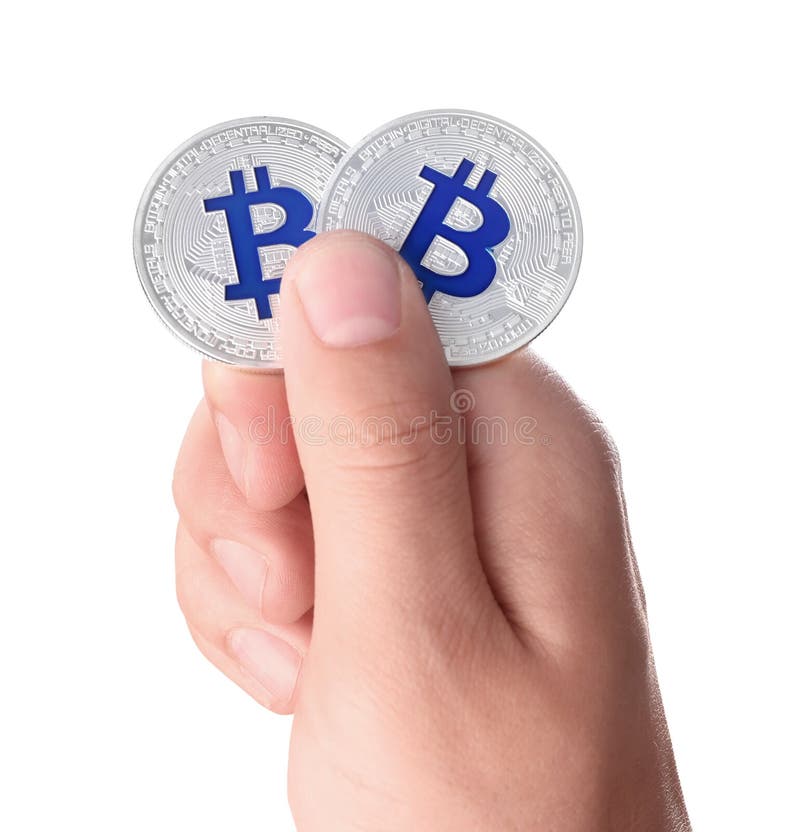 Row of Bitcoins on White. Digital Currency Stock Image - Image of invest, market: 153699597