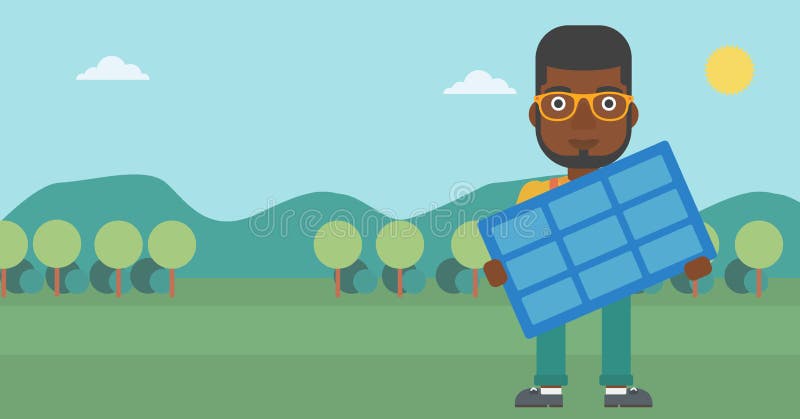 Cartoon Man Panel Solar Stock Illustrations – 864 Cartoon Man Panel ...