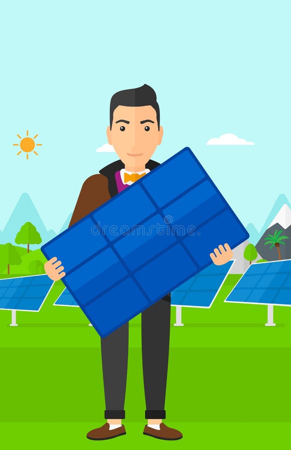 Cartoon Man Panel Solar Stock Illustrations – 864 Cartoon Man Panel ...