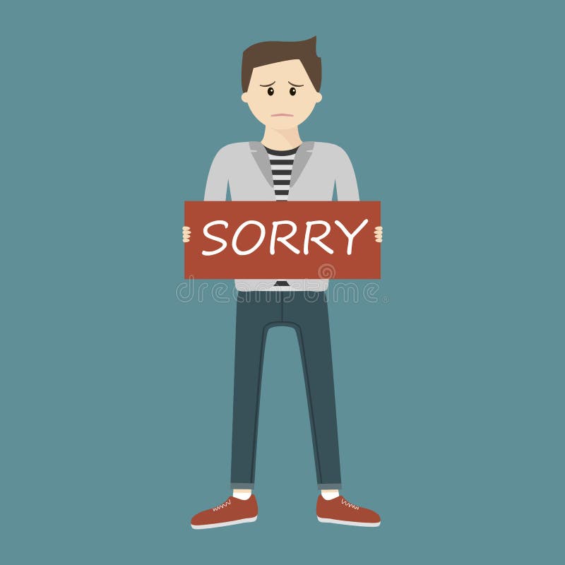 Sorry sign stock illustration. Illustration of emotion - 18772092