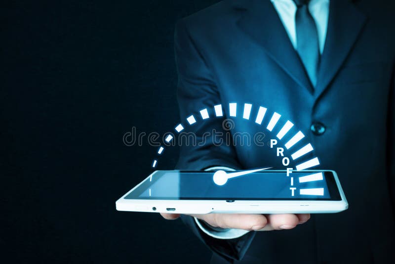 Man holding speedometer. stock image. Image of market - 112967461