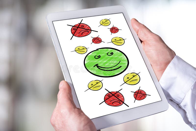 Customer Satisfaction Concept on a Tablet Stock Image - Image of ...