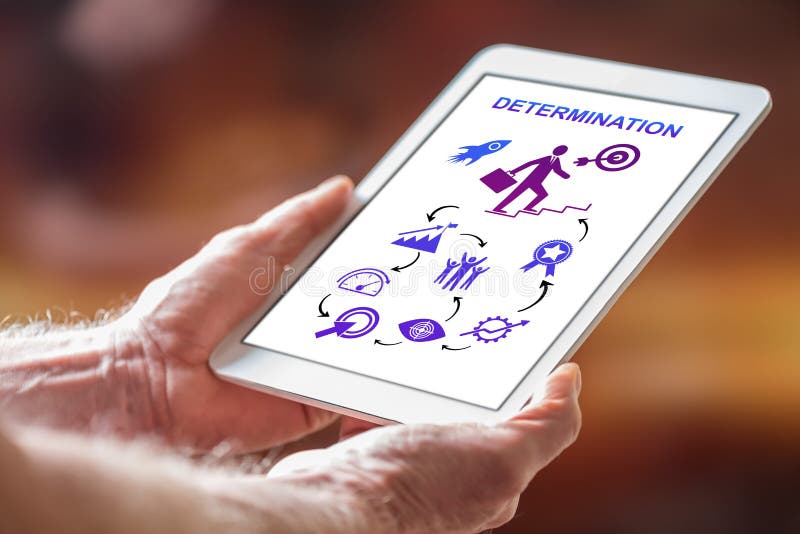 Determination Concept on a Tablet Stock Image - Image of determination ...