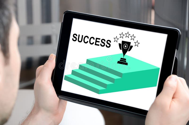 Success Concept on a Tablet Stock Photo - Image of goal, development ...