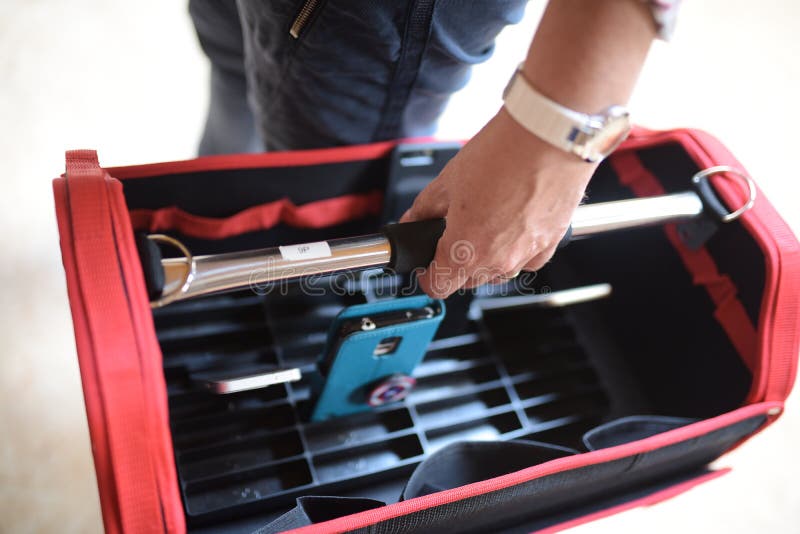 Man Holding a Tool Box To Work on Repair Stock Photo - Image of ...