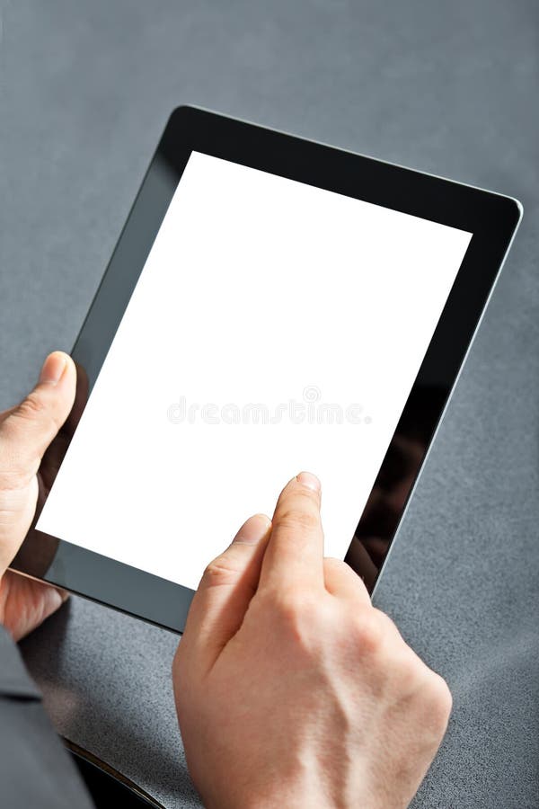 A new Ipad mini on hand editorial stock image. Image of network - 35388479