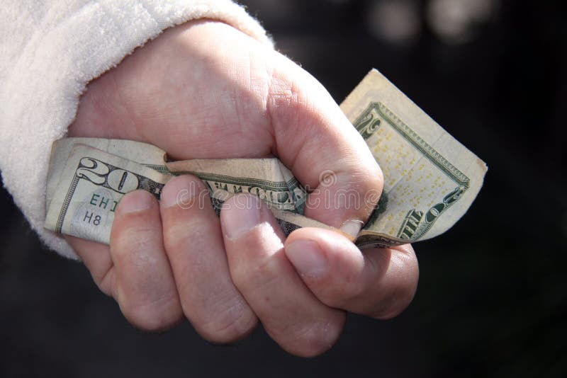Man Holding Twenty Dollar Bill Stock Image - Image of money, fingers ...