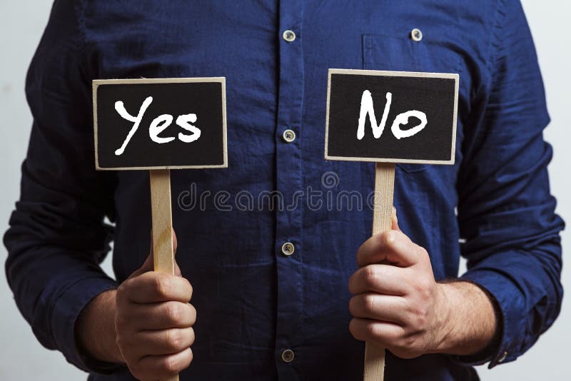 Yes Or No - Decision Making Concept Stock Photo - Image of note, blank ... Yes Or No - Decision Making Concept Stock Photo - Image of note, blank ...