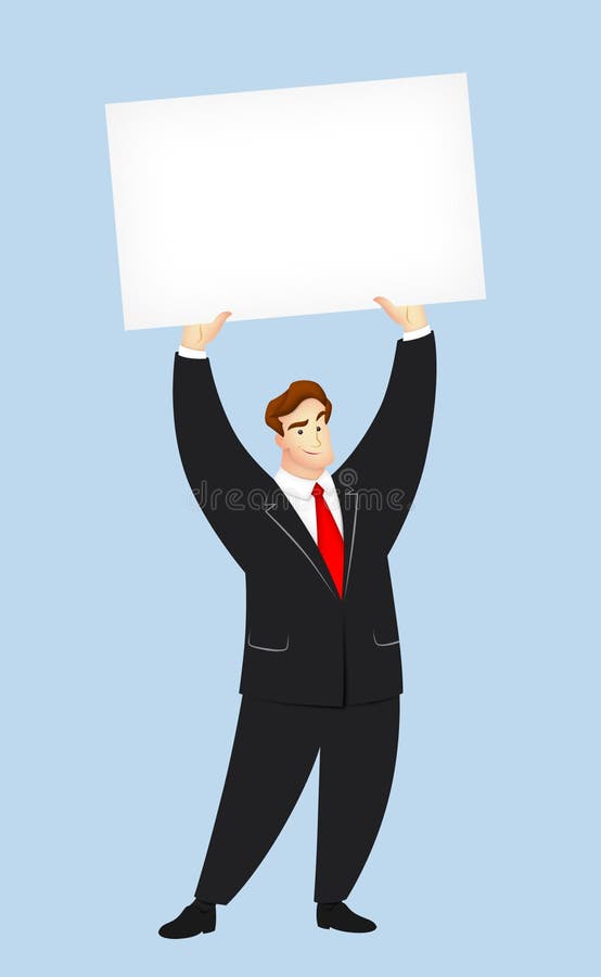 Man Holding Name Card Stock Illustrations – 382 Man Holding Name Card ...