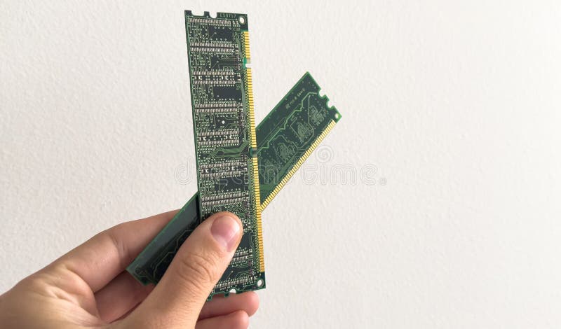 Man Holding Up a RAM Module, or Random Access Memory, in Which All ...